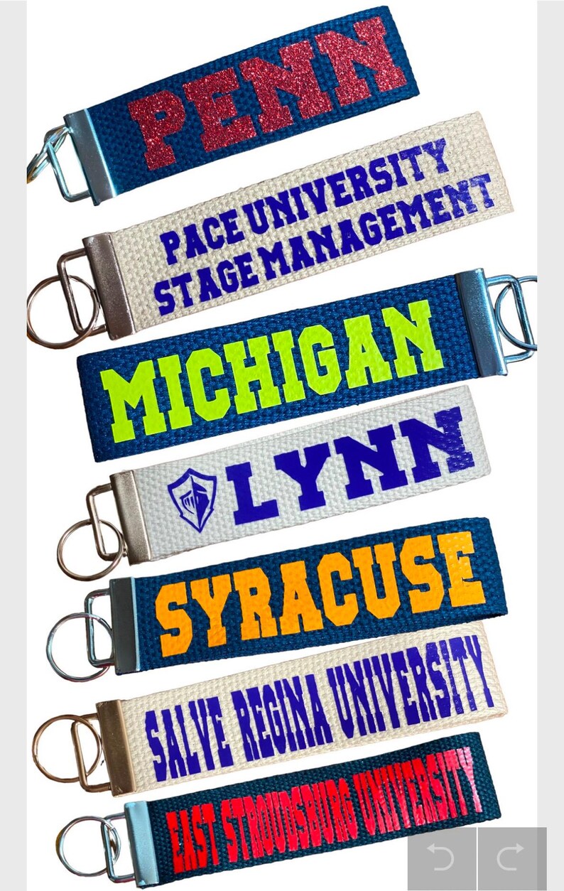 Custom Personalized Unisex Keychains. College Swag. College Gift ...