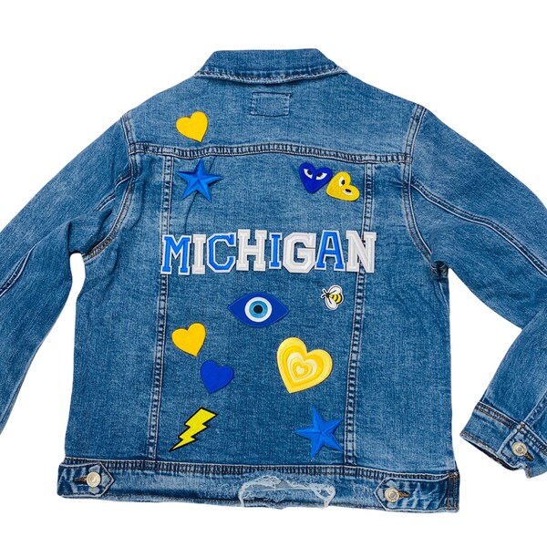 College Jean Jacket - Etsy