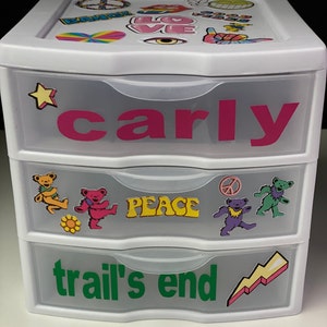 Custom Mini 3 Camp Drawer Set W/stickers & Personalization. Camp ...