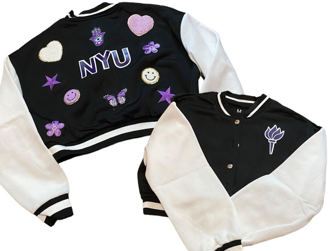 Custom Personalized Varsity Crop Jacket. College Apparel. Tailgate ...