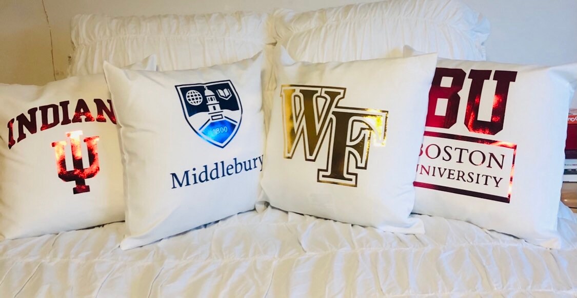 College Decor. College Dorm Room. Personalized College Pillows ...