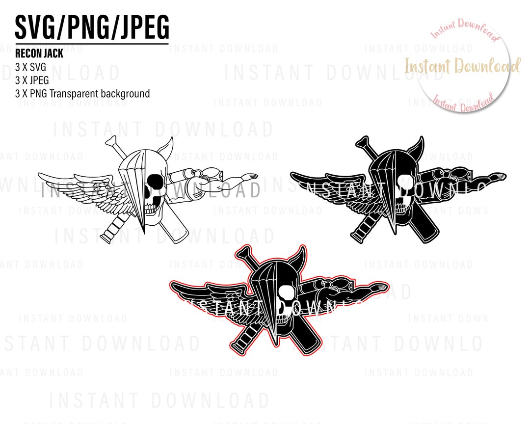 USMC Recon Jack/cutting File/instant Download/svg/png/jpeg/clipart - Etsy
