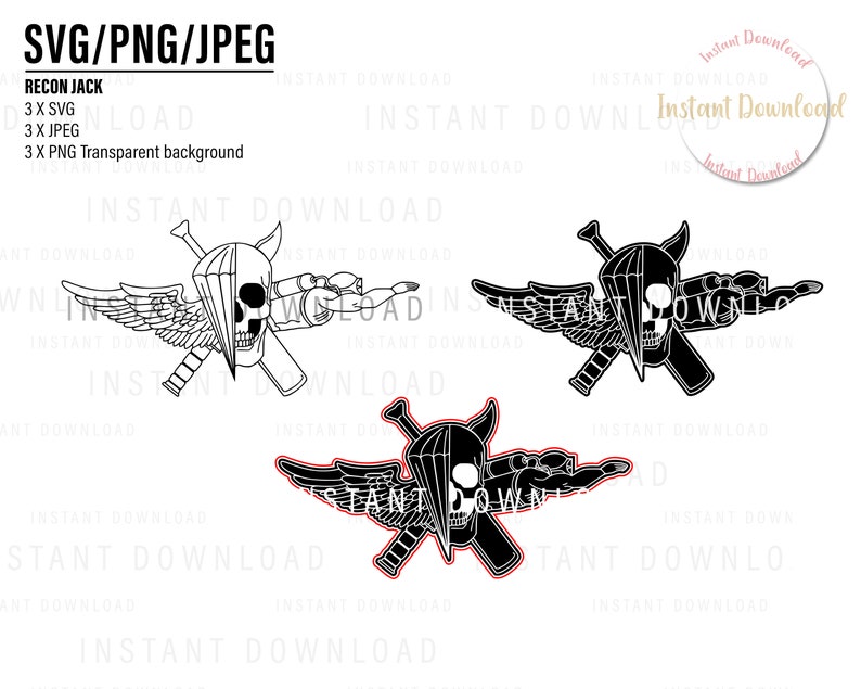USMC Recon Jack/cutting File/instant Download/svg/png/jpeg/clipart - Etsy