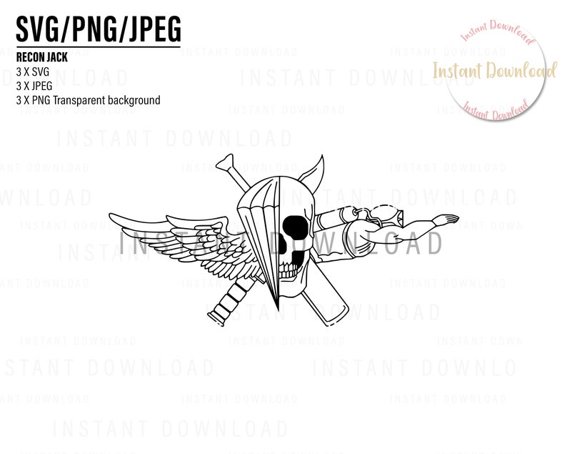 USMC Recon Jack/cutting File/instant Download/svg/png/jpeg/clipart - Etsy
