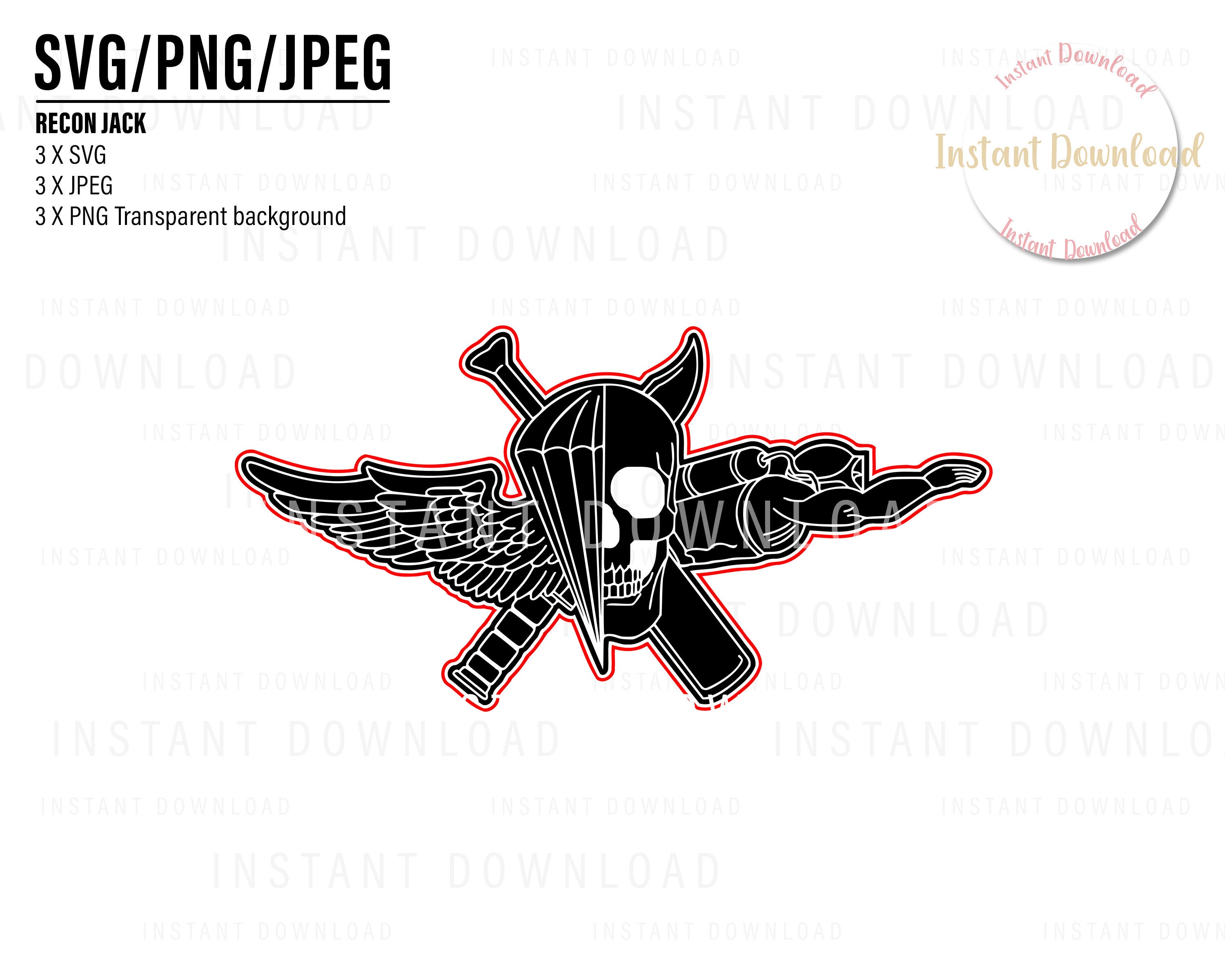 USMC Recon Jack/cutting File/instant Download/svg/png/jpeg/clipart - Etsy