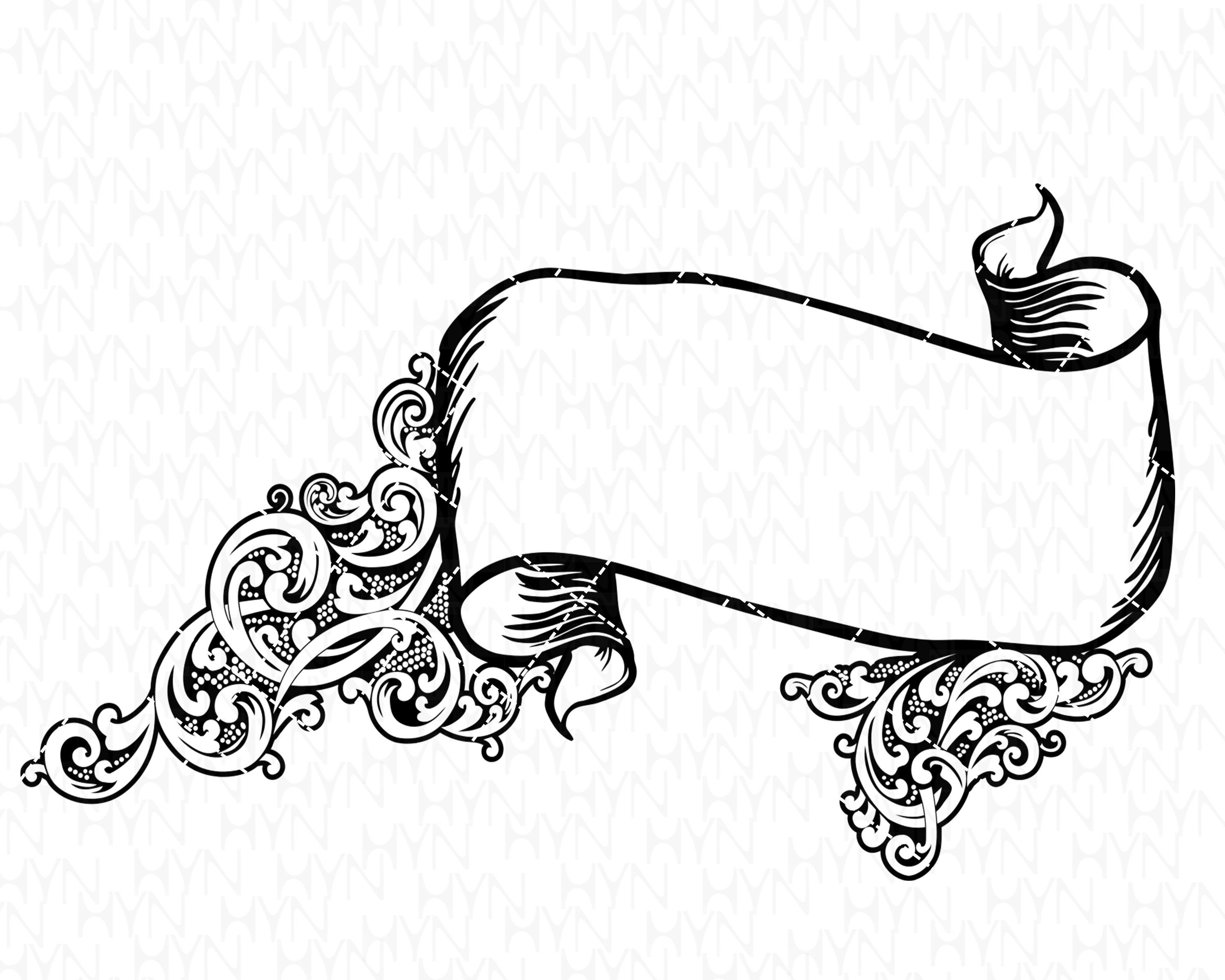 Henry Rifle Scroll Banner Engraving File (SVG, PNG, JPG) - Etsy