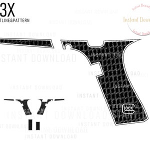 Glock 43x/g43patterns/glock Patterns/engraving File/svg File/laser ...