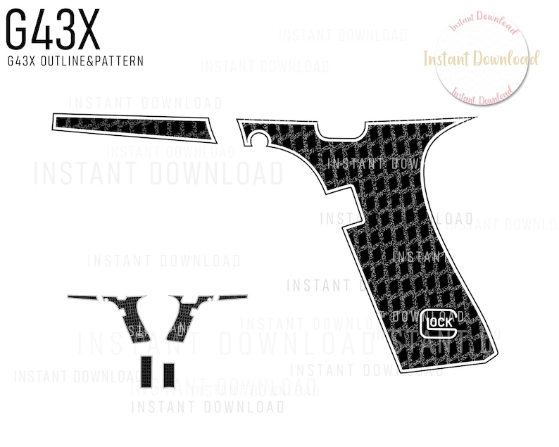 Glock 43x/g43patterns/glock Patterns/engraving File/svg File/laser ...
