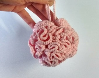 Red Bath Pouf Red Bath Puff Red Bath Loofah Red Cotton - Etsy