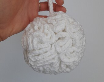 Red Bath Pouf Red Bath Puff Red Bath Loofah Red Cotton - Etsy