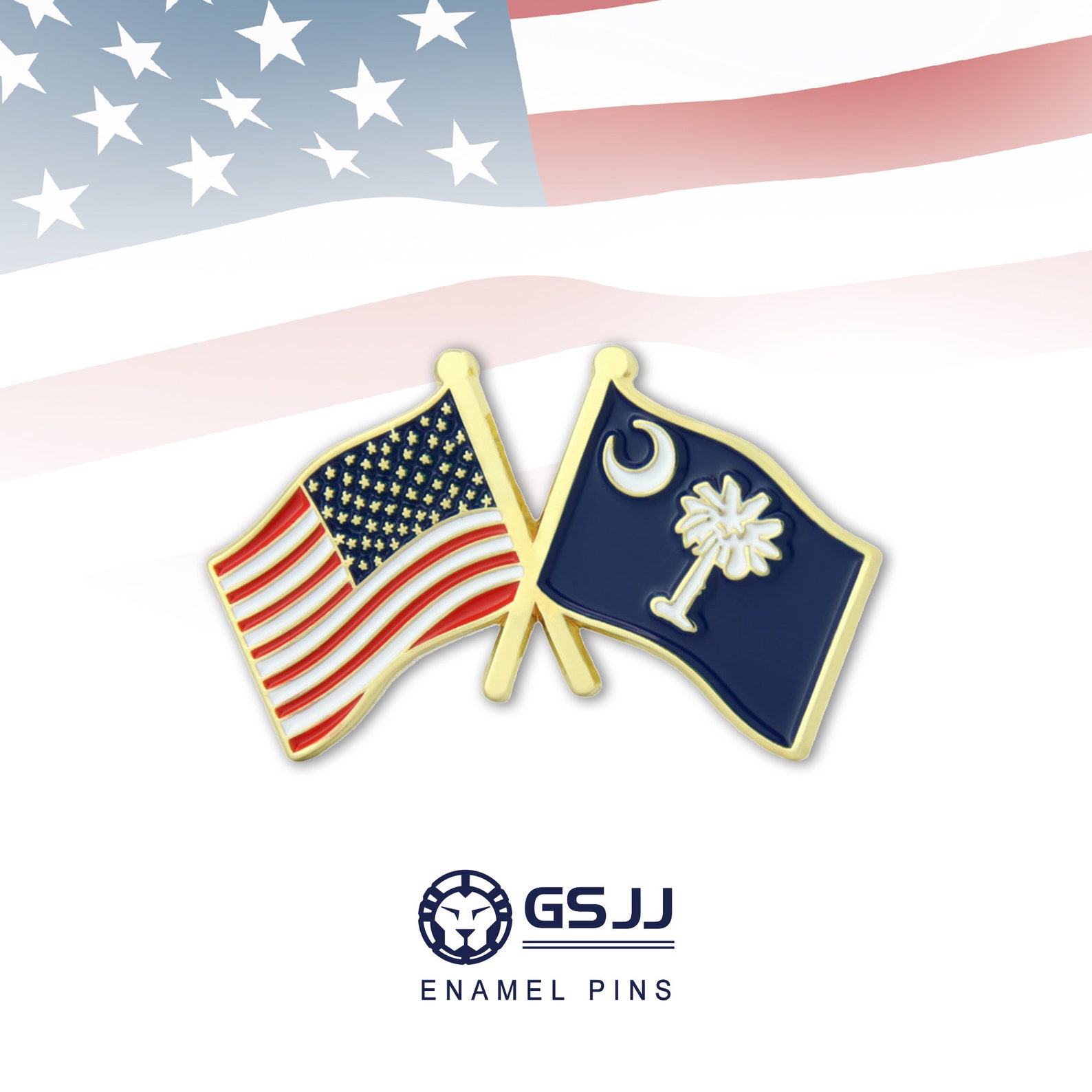 US State Flag Enamel Pin Badge Small Lapel Pins | Etsy