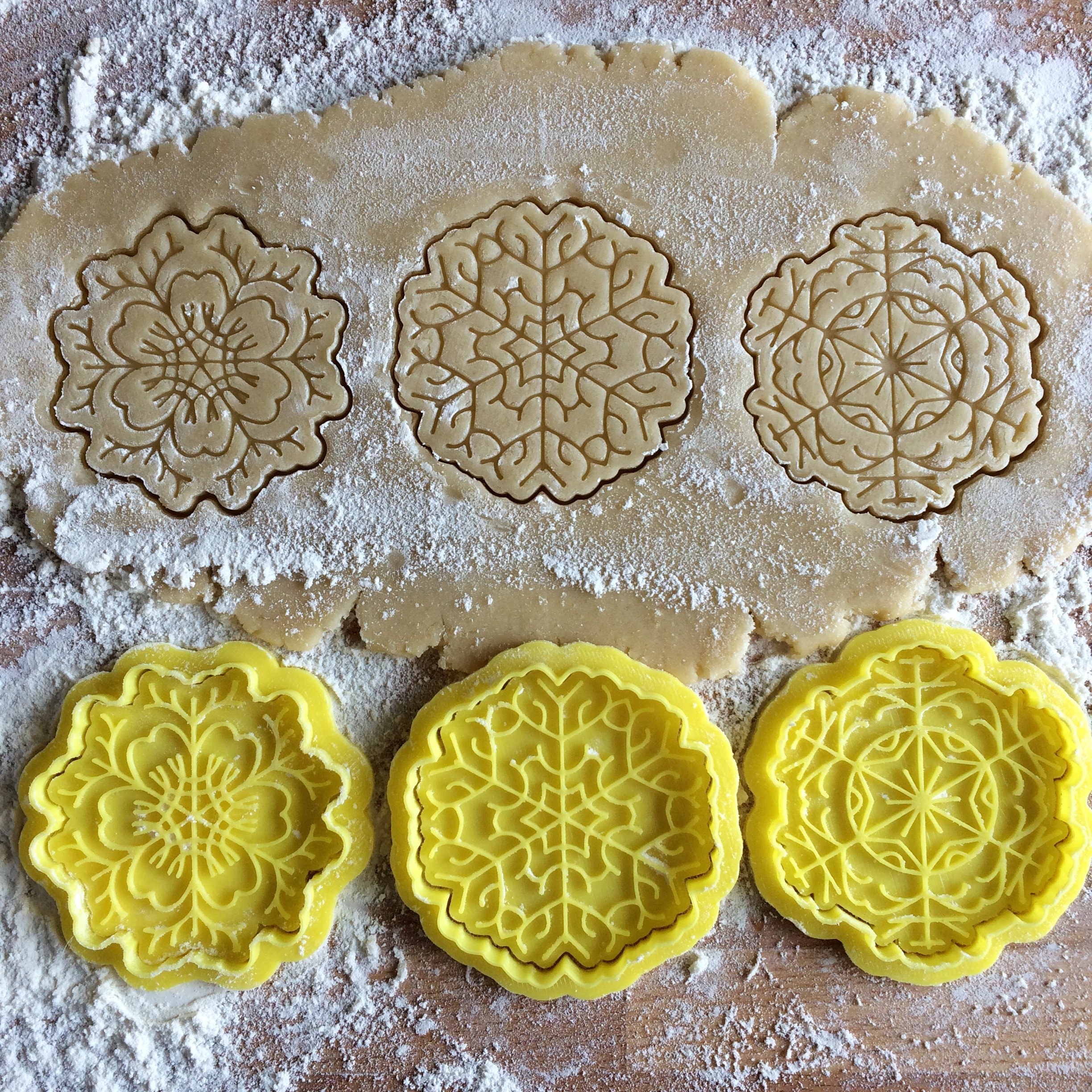 Snowflake Cookie Stamp-3 High quality stamp made from Food safe PLA ...