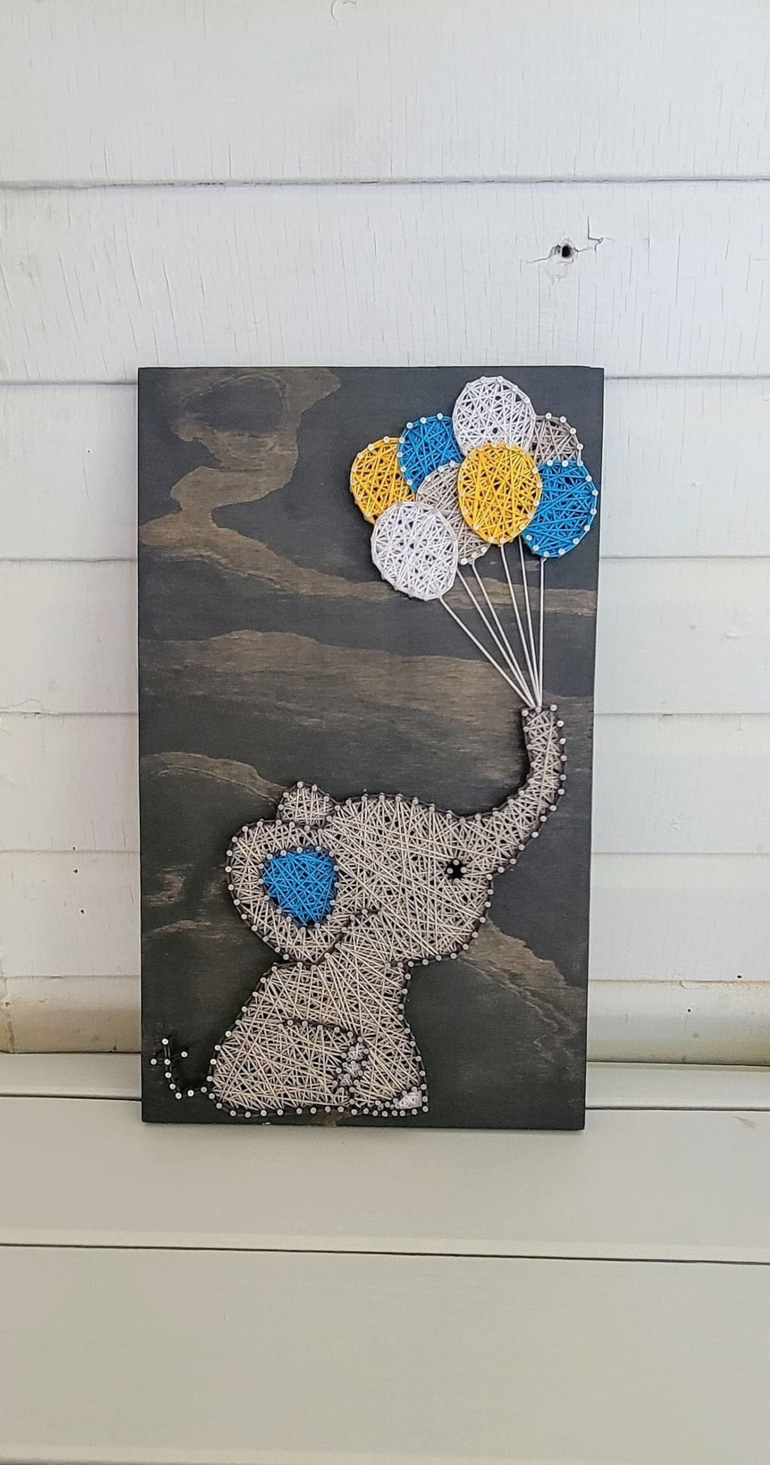 Baby Elephant Nursery String Art Sign Baby Elephant Sign Elephant String Art Nursery Decor Baby ...
