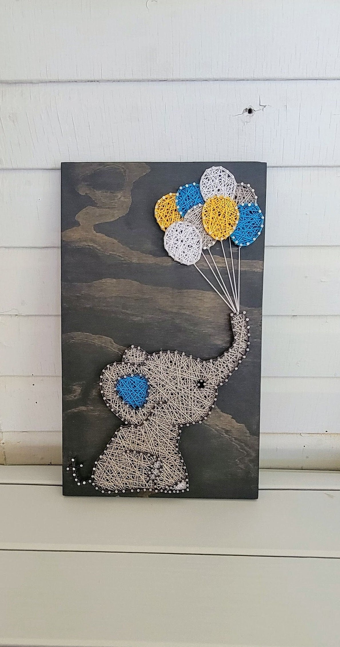 Baby Elephant Nursery String Art Sign Baby Elephant Sign Elephant ...
