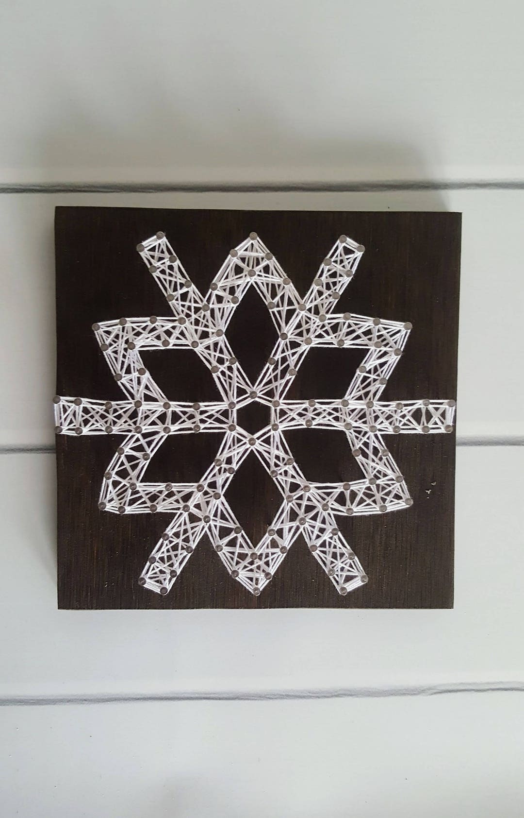 Snowflake String Art Small String Art Small Signs Snowflake Sign ...