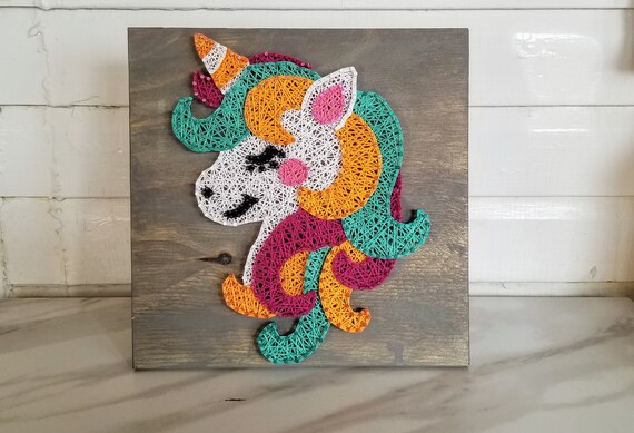 Unicorn Sign Unicorn String Art Unicorn Signs for Nursery | Etsy