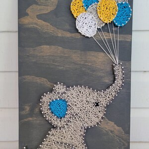 Baby Elephant Nursery String Art Sign - Baby Elephant Sign - Elephant ...