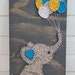 Baby Elephant Nursery String Art Sign Baby Elephant Sign Elephant ...