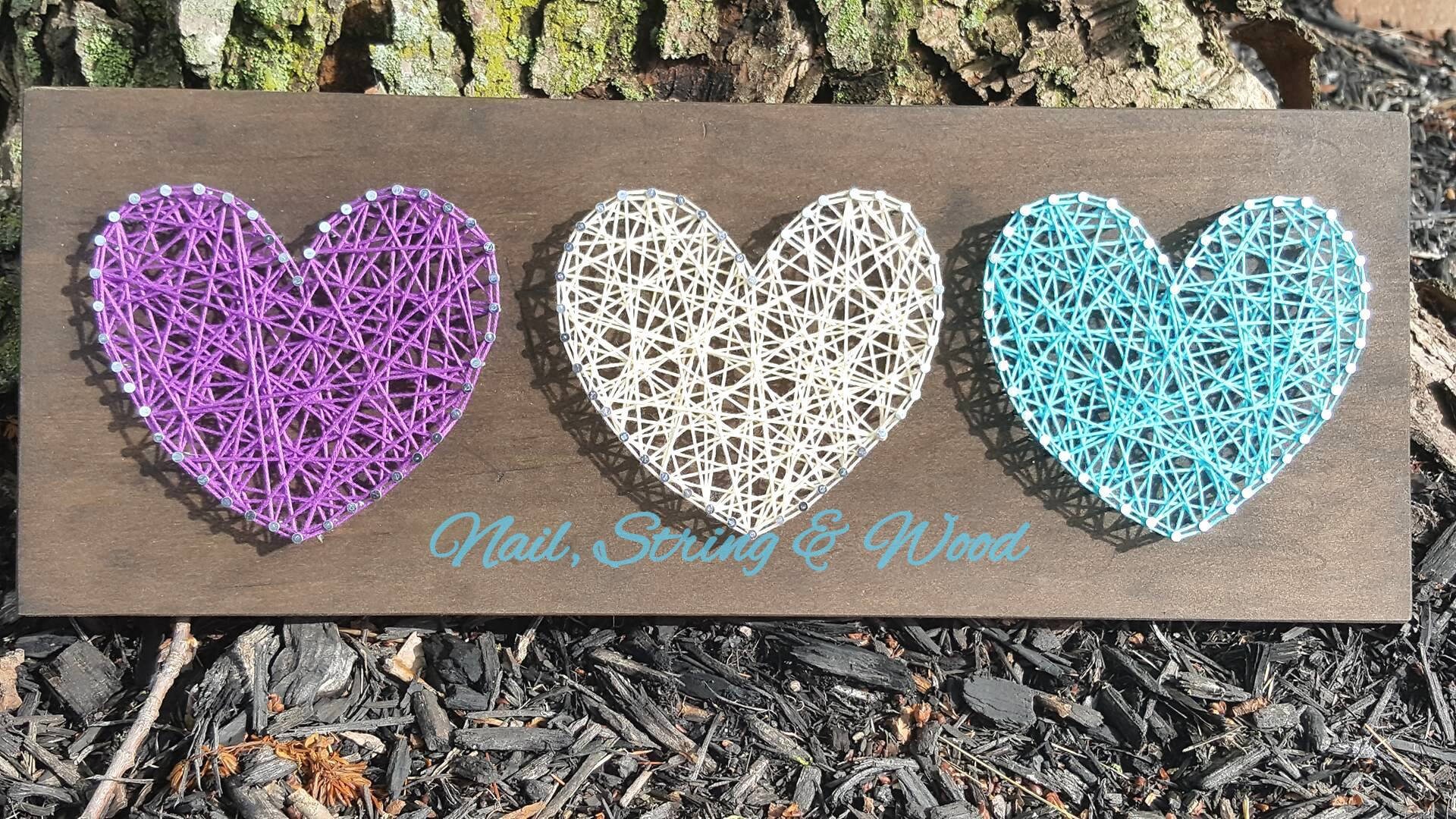 String Art Heart Hearts String Art String Art Heart in a - Etsy