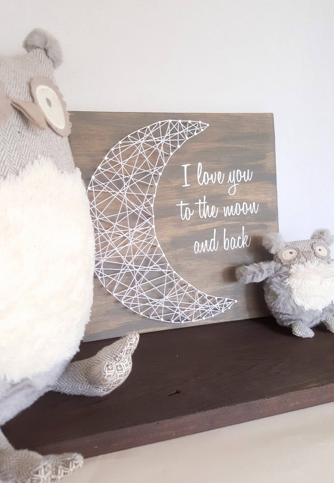 Moon and Back String Art Sign Nursery Decor Gender Neutral Nursery ...