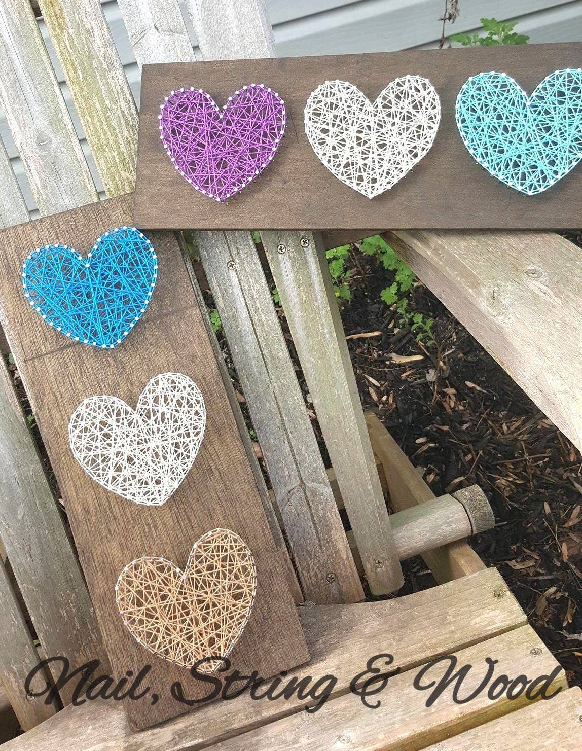 String Art Heart Hearts String Art String Art Heart in a - Etsy
