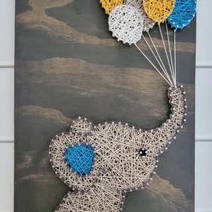 Baby Elephant Nursery String Art Sign - Baby Elephant Sign - Elephant ...