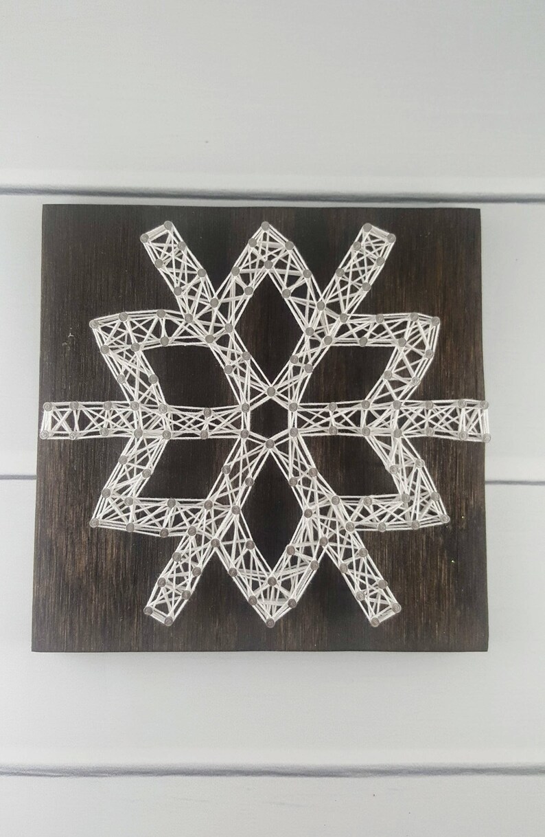 Snowflake String Art Small String Art Small Signs - Etsy
