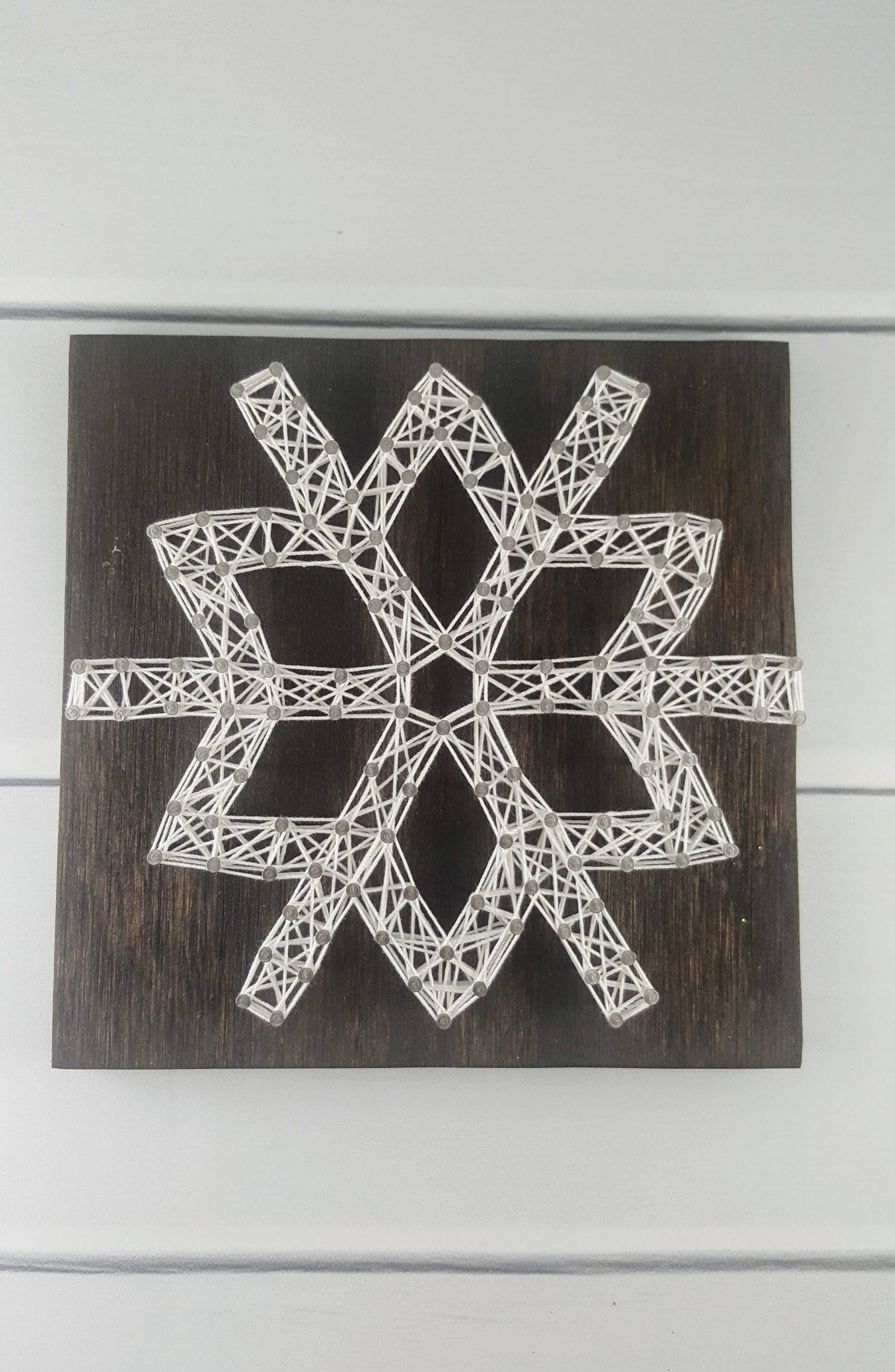 Snowflake String Art Small String Art Small Signs - Etsy