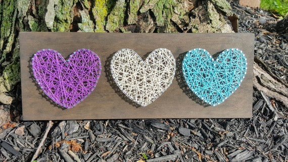String Art Heart Hearts String Art String Art Heart in a | Etsy