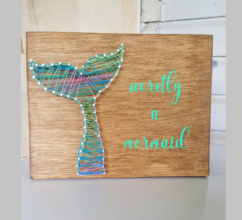 Mermaid String Art Mermaid Decor-Mermaid Tail Decor Beach | Etsy