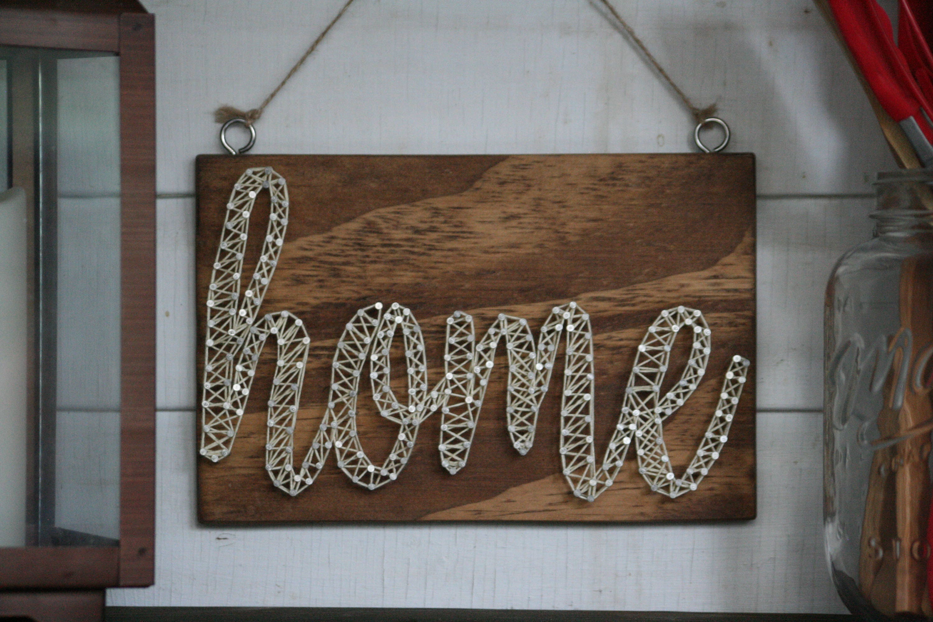 Home String Art Home Hanging Sign String Art Home Wall | Etsy