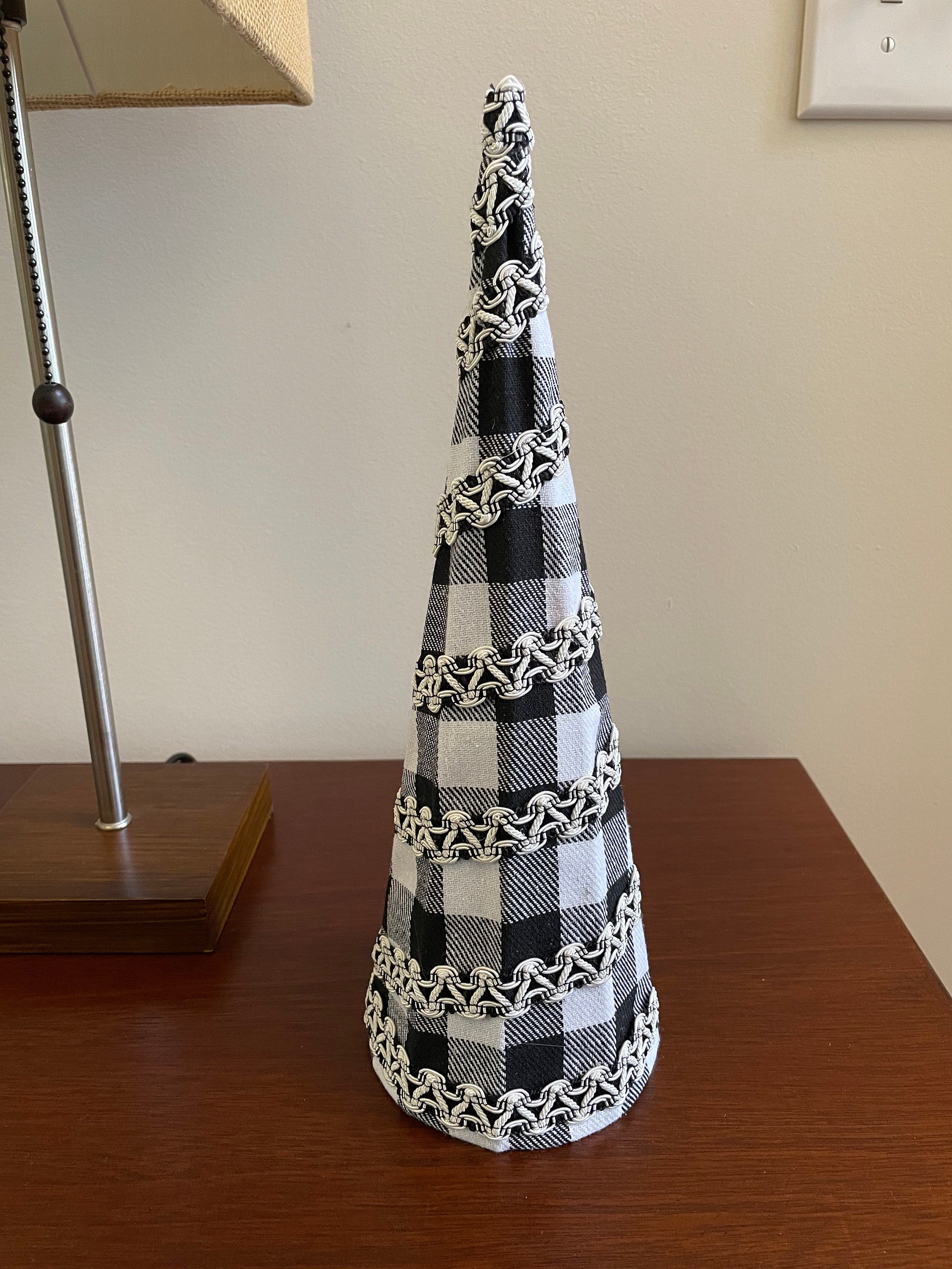 13 Embellished Fabric Cone Tree Decor - Etsy