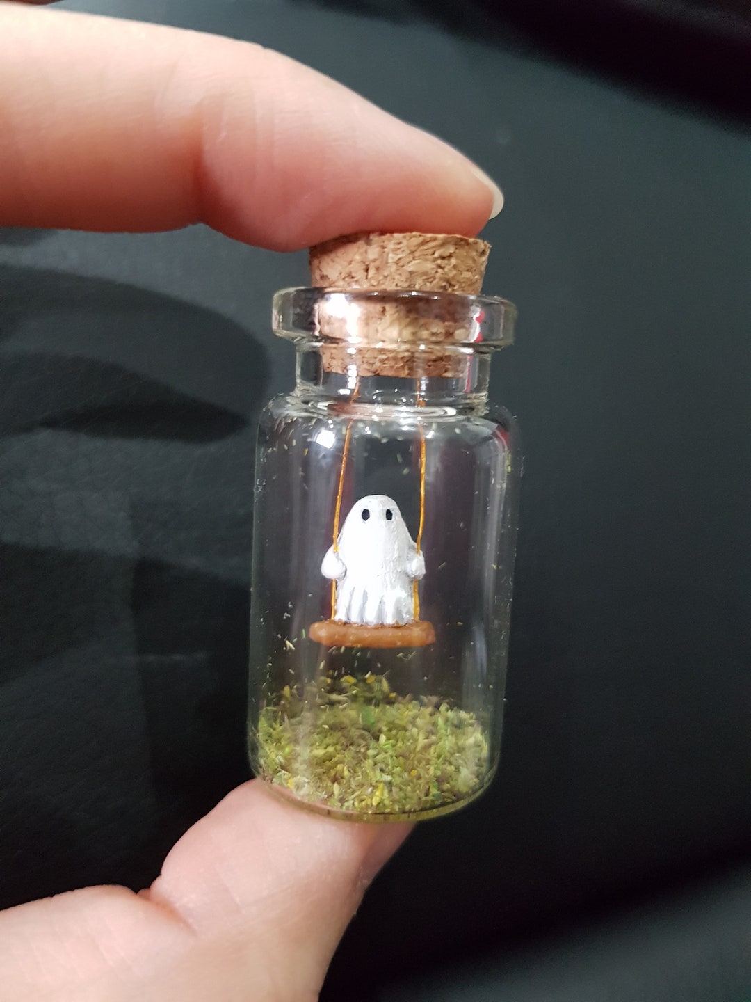 Pet Ghost, Ghost on a Swing, Ghost Figurine, Lonely Ghost, Spooky ...