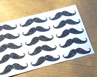 30 Mustache Stickers Mustache Decal Little Man Birthday Kid | Etsy