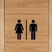 Restroom Vinyl Decal, Wc Sticker, Toilet Door Sticker, Door Decals ...