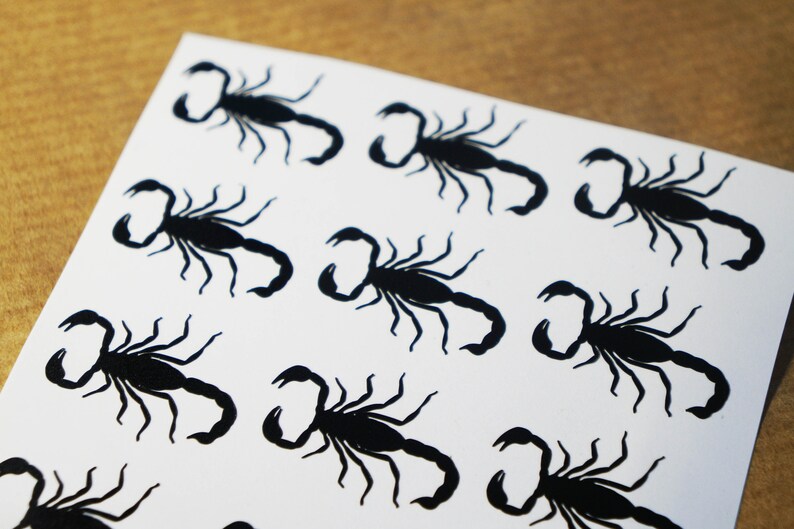 30 Scorpion Stickers Scorpio Vinyl Decal Scorpion Envelope - Etsy