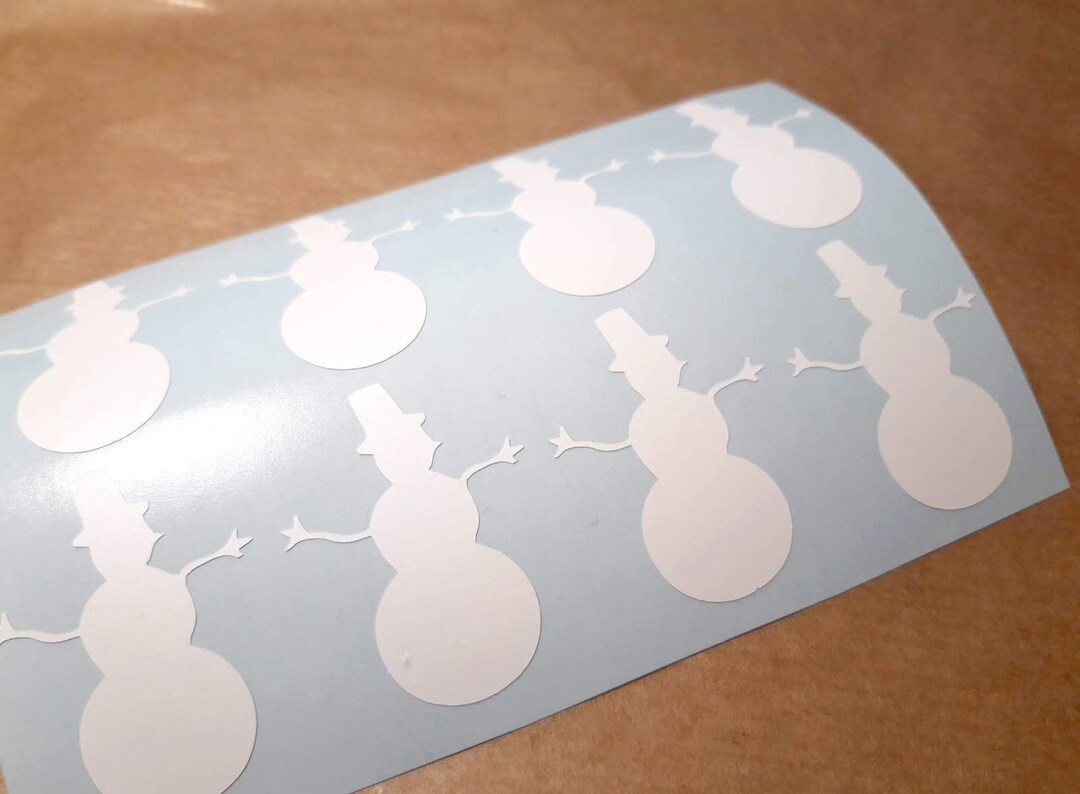 30 Snowman Stickers, Christmas Window Decal, Invitation Seals, Winter ...