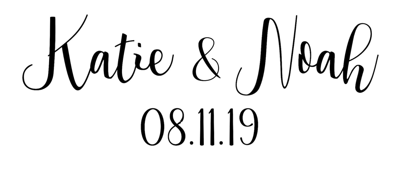 Wedding Names Decal, Personalized Wedding Decal Custom Name Reception ...