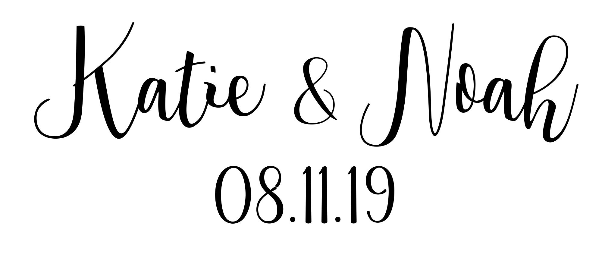 Wedding Names Decal Personalized Wedding Decal Custom Name - Etsy