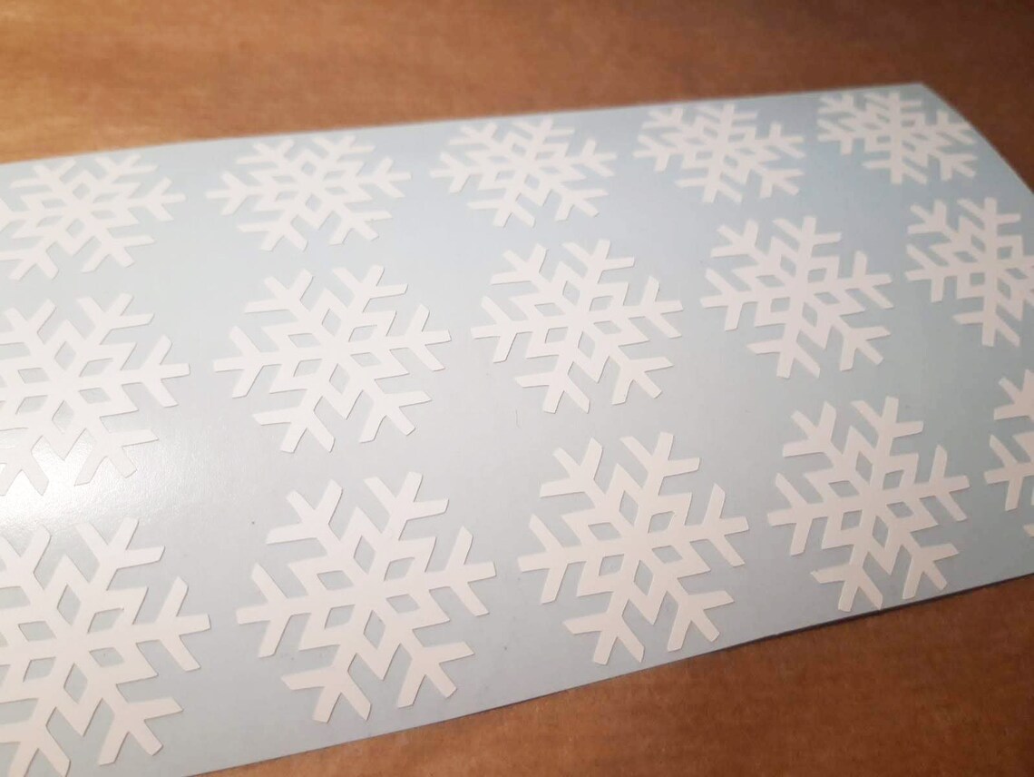30 Snowflake Stickers Snowflake Decal Gift Wrapping Xmas | Etsy