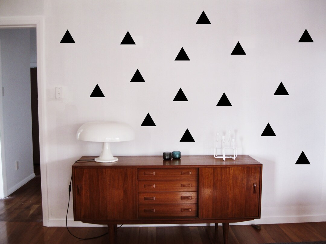 50 Triangle Decals, Geometric Wall Art, Triangle Stickers, Triangle ...