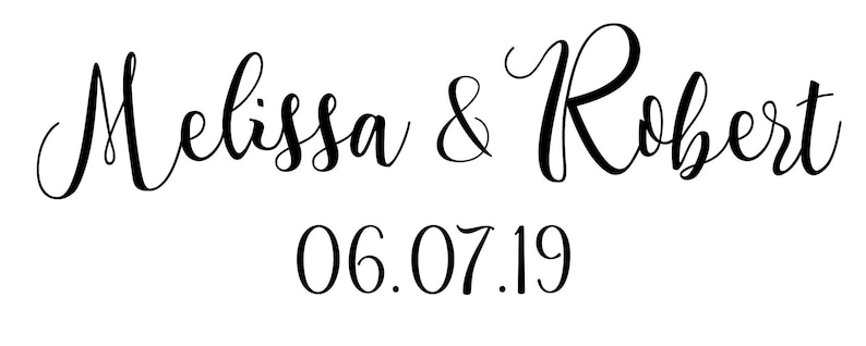 Wedding Names Decal Personalized Wedding Decal Custom Name - Etsy