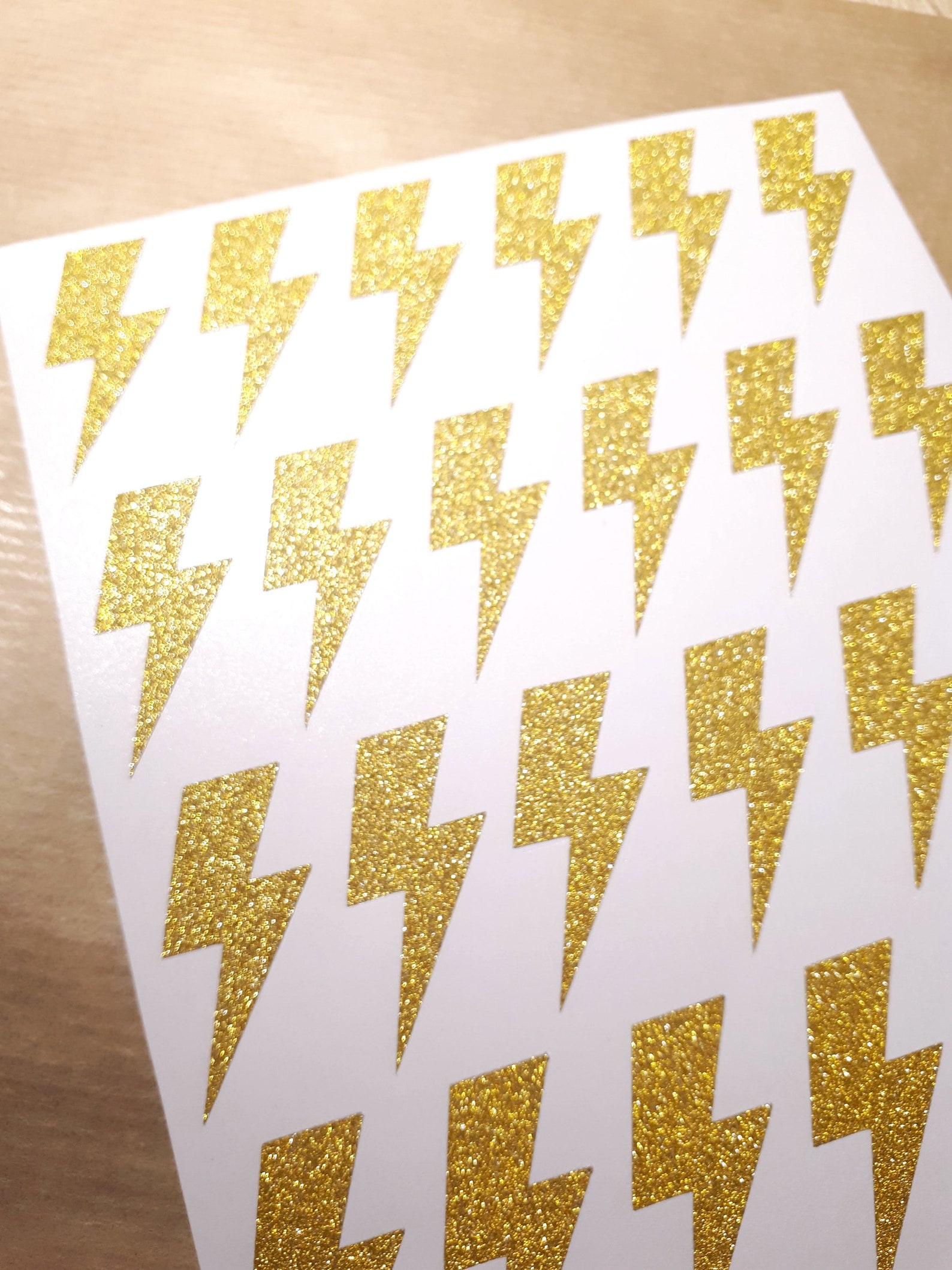 30 GLITTER Lightning Bolt Stickers Lightning Theme Baby | Etsy