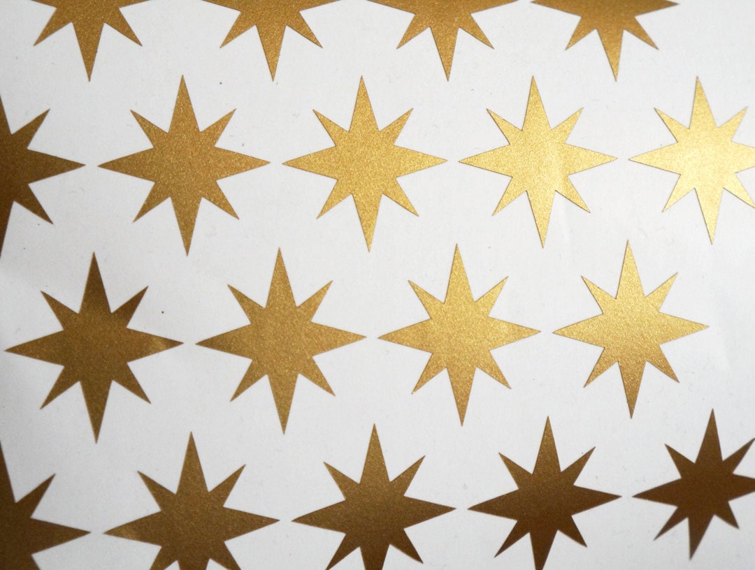 30 Christmas Star Sticker, Christmas Decal, Envelope Seals, Gift ...