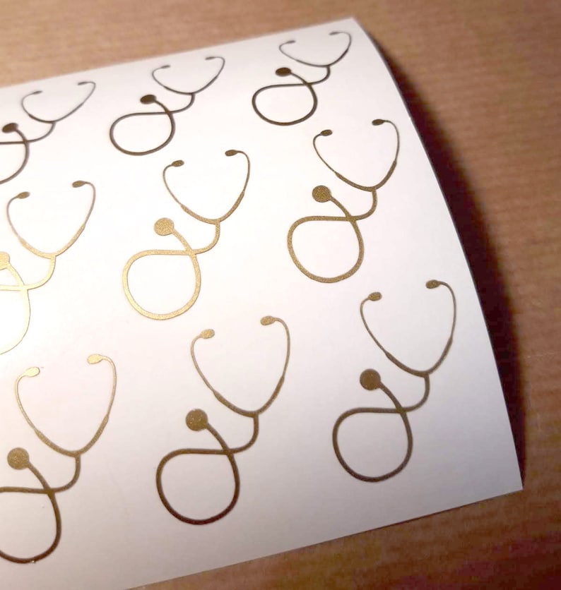30 Stethoscope Stickers Removable Vinyl Medicine Decal - Etsy