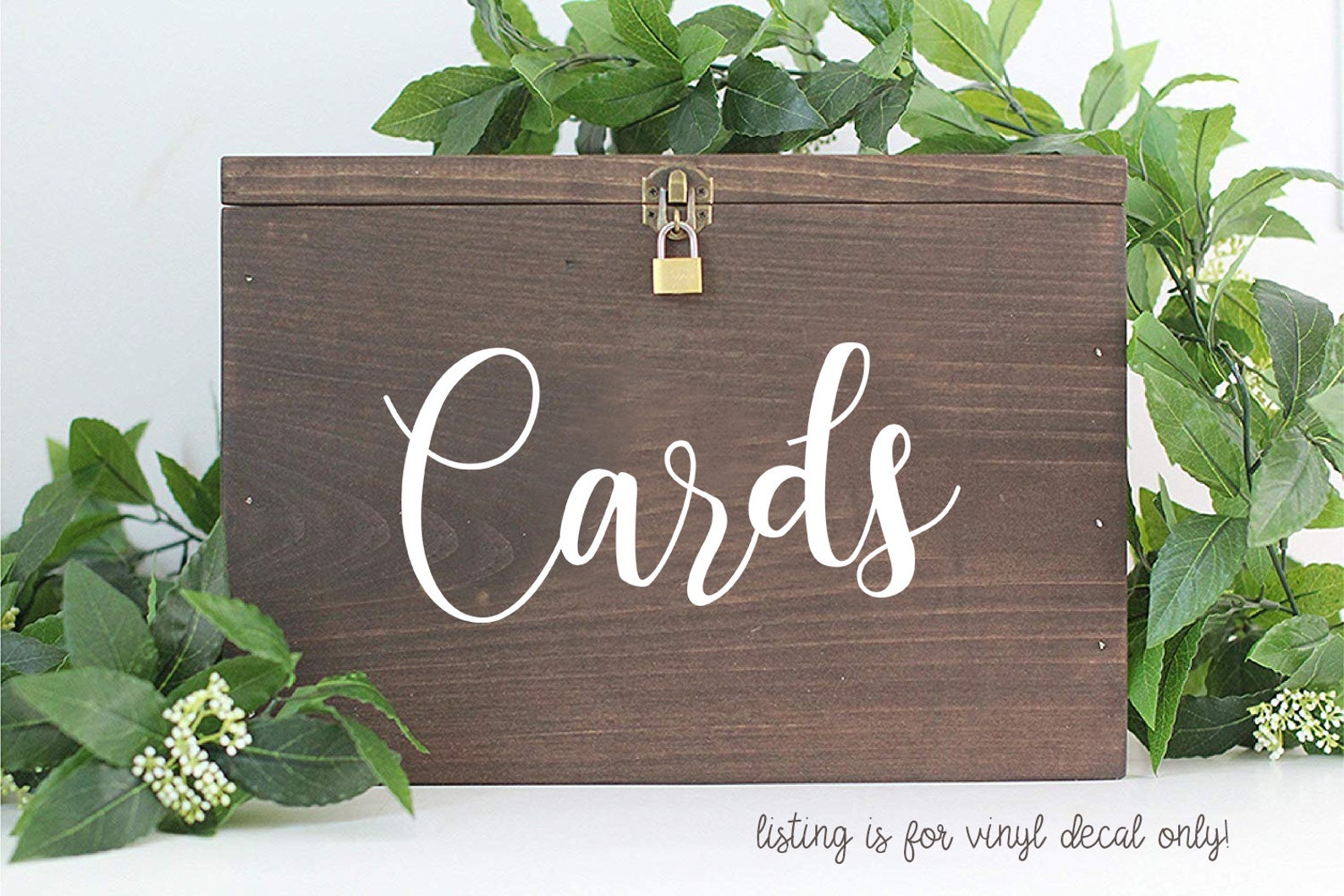 Cards Vinyl Decal - Reception Sign - Card Box Decal, Bridal Shower ...