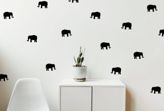 50 elephant vinyl decals elephant nursery decor baby shower | Etsy