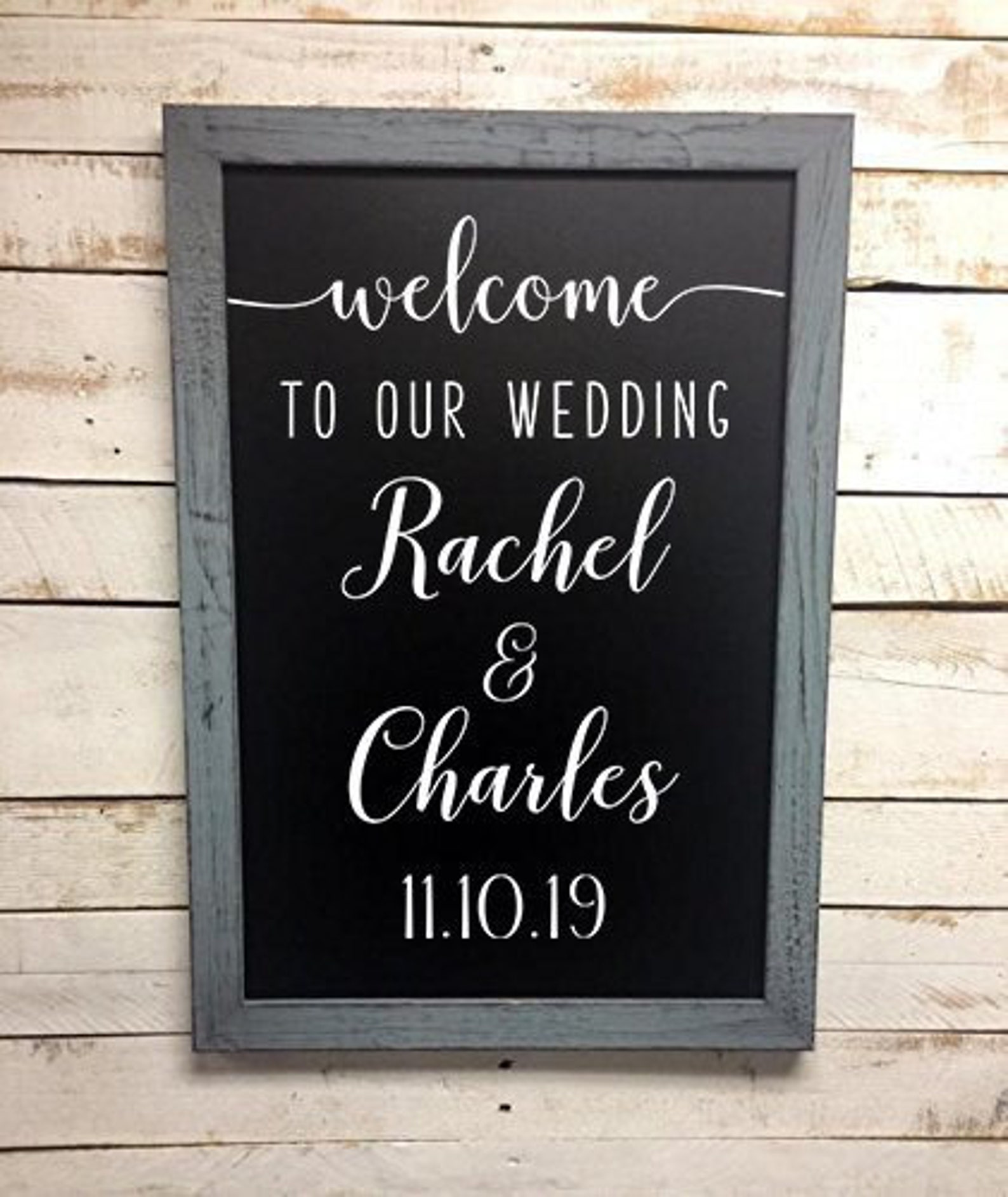 Personalized Wedding Welcome Decal Reception Sign Custom | Etsy