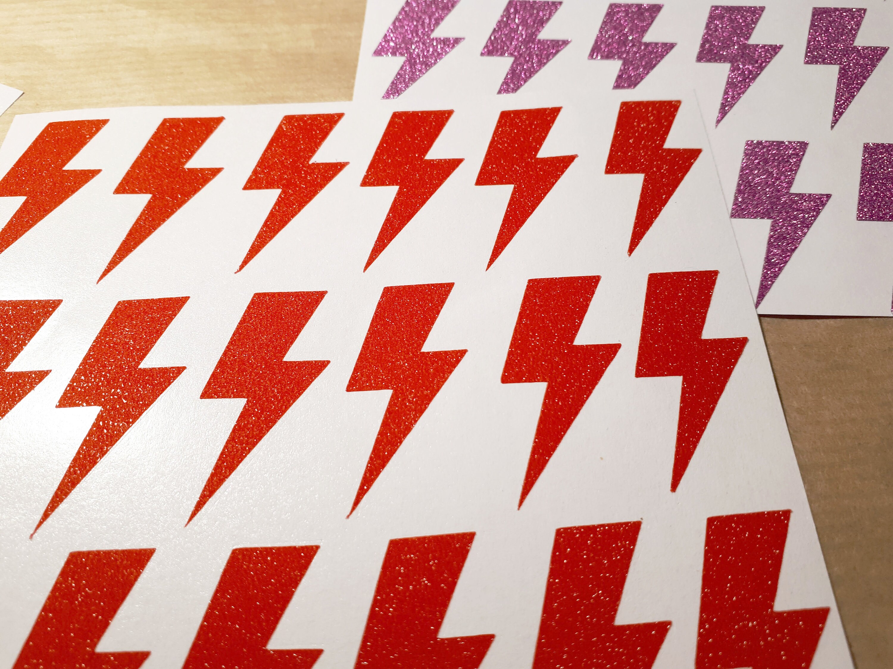 30 GLITTER Lightning Bolt Stickers Lightning Theme Baby - Etsy UK