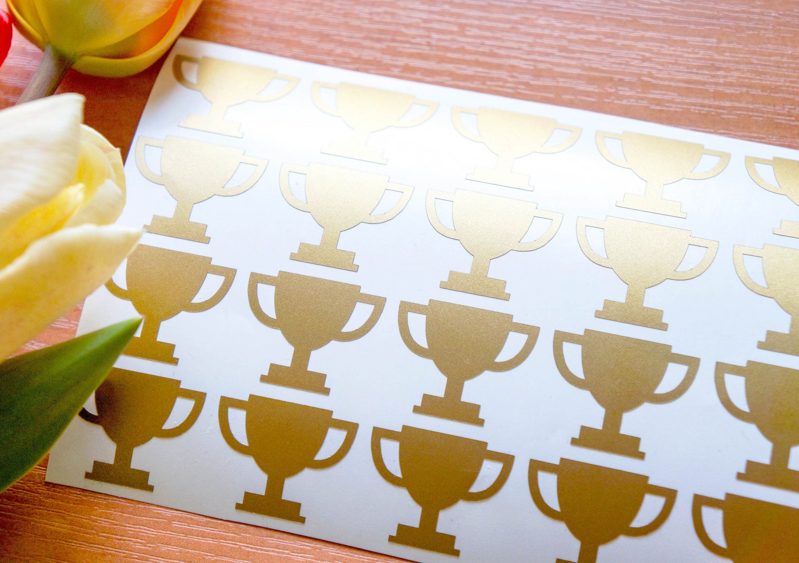 30 Trophy Cup Stickers Cup Invitation Seals Gold Cup Sports - Etsy